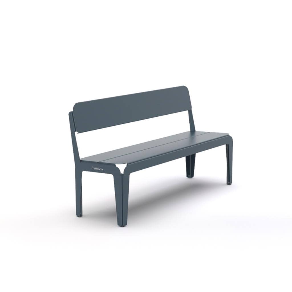Tuinbank met rugleuning aluminium | 140x40x84 cm | Bended Bench ...